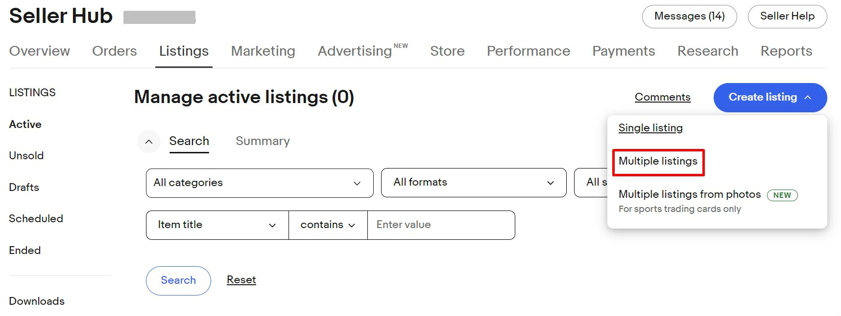 How to organize your items catalog on eBay