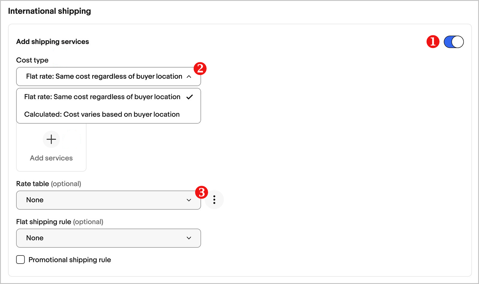 Using shipping rate tables