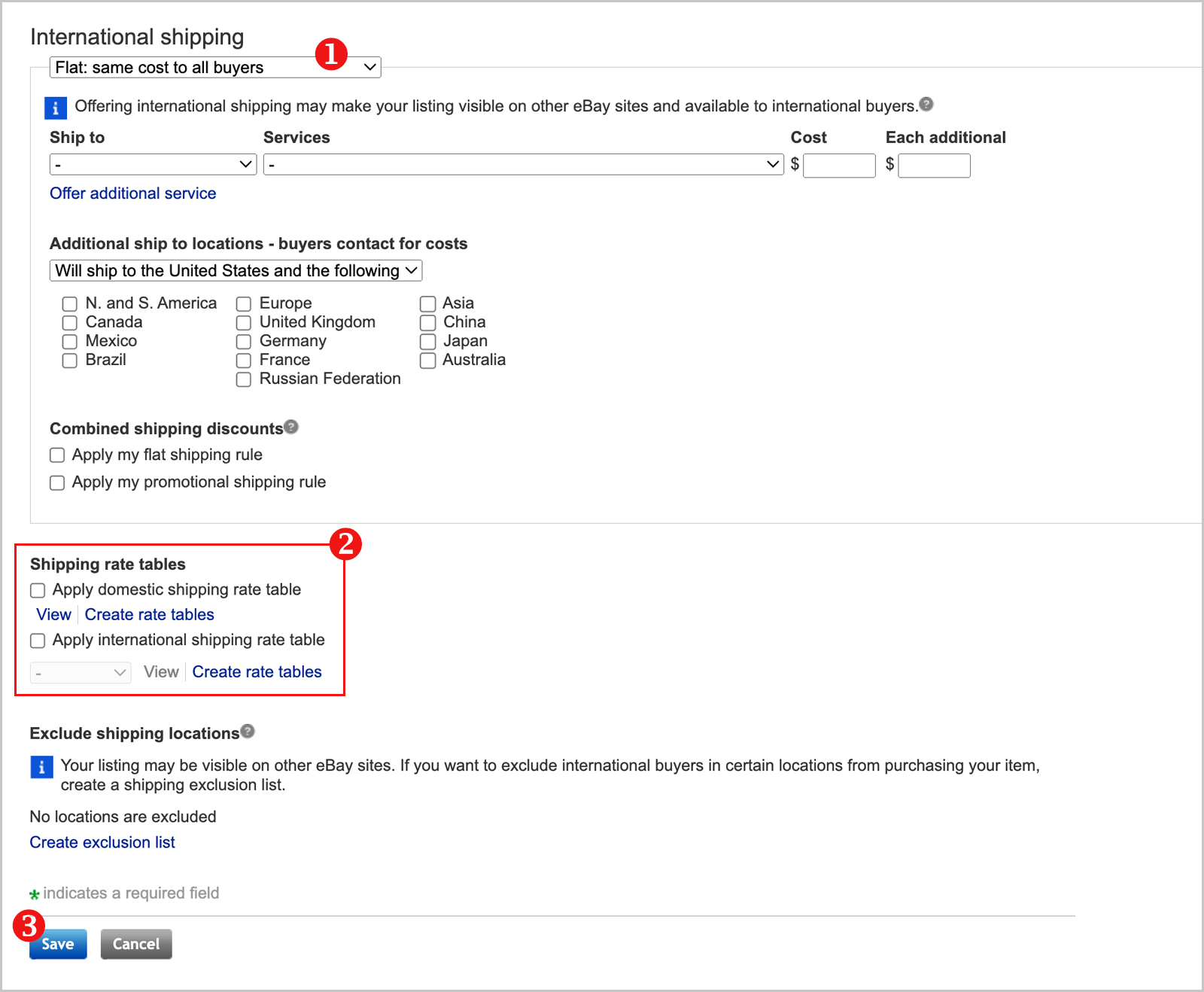 Using shipping rate tables